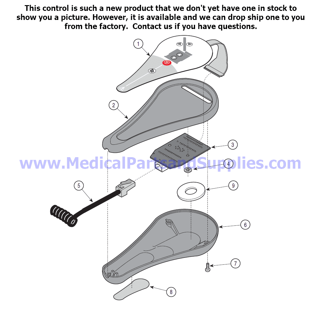 Hand Control for the Midmark-Ritter® 405, Part MIC307 (OEM Part 002 ...