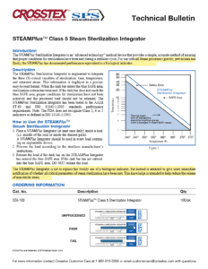 STEAMPlus™ Class 5 Steam Sterilization Integrators (100 Pack), Item SSI ...